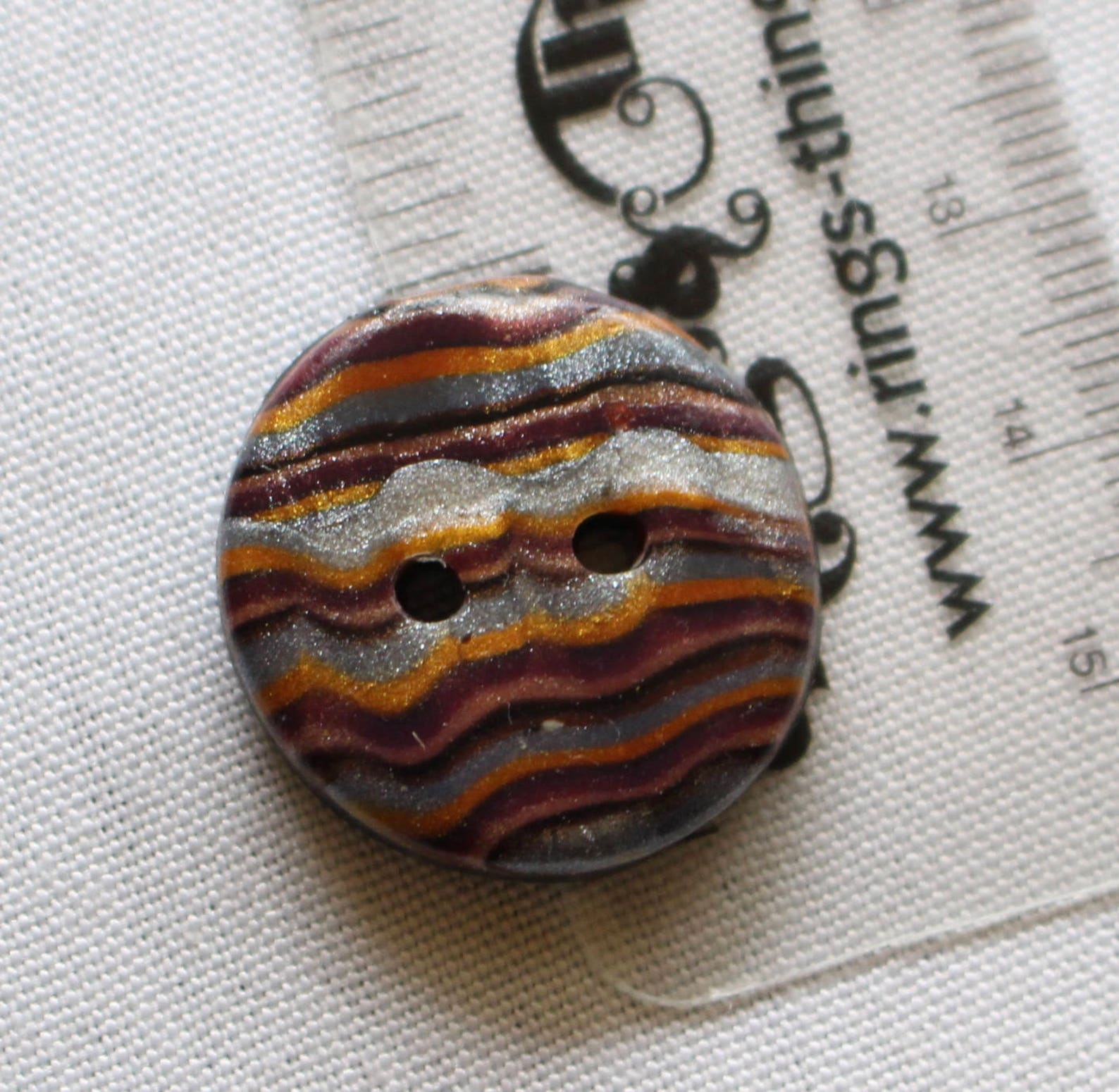 Black Metallic Buttons Large Button Large Polymer Clay - Etsy