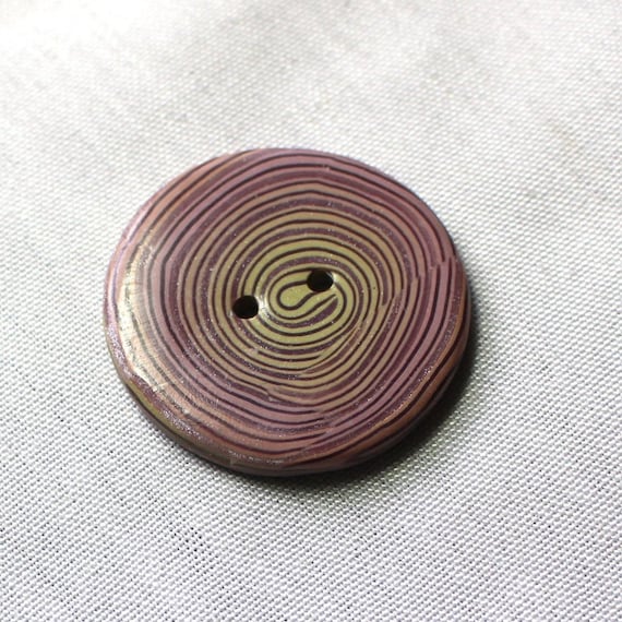 Polymer Clay Buttons Handmade Unique Buttons Large Brown - Etsy