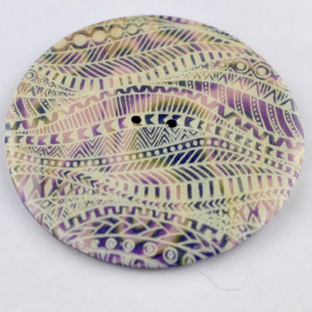 Huge 3 Inch Button Extra Large Polymer Clay Buttons 2 Inch Colorful ...