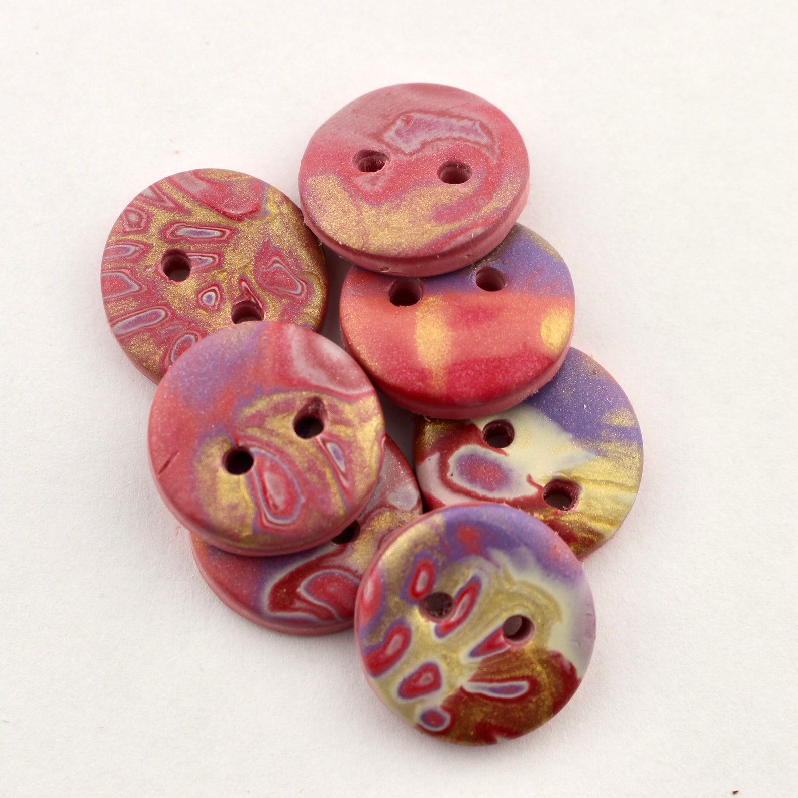 Small Buttons 3/4 Inch Polymer Clay Buttons Set 1.9 Cm Hand - Etsy
