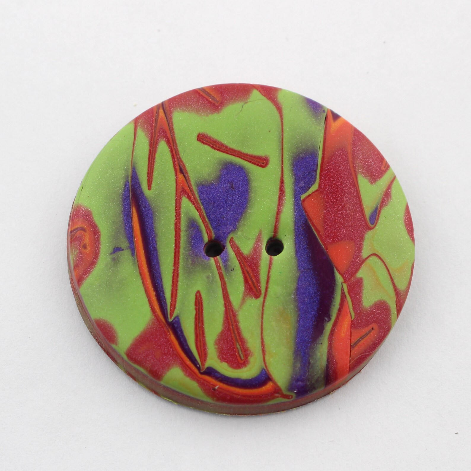 Extra Large 2 Inch Purple Buttons Handmade Polymer Clay Buttons, 2 1/2 ...