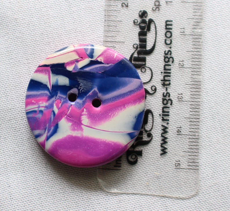 Big Handcrafted Colorful Buttons, 1 Inch Buttons, 2.5 Cm Buttons, 1 1/2 ...