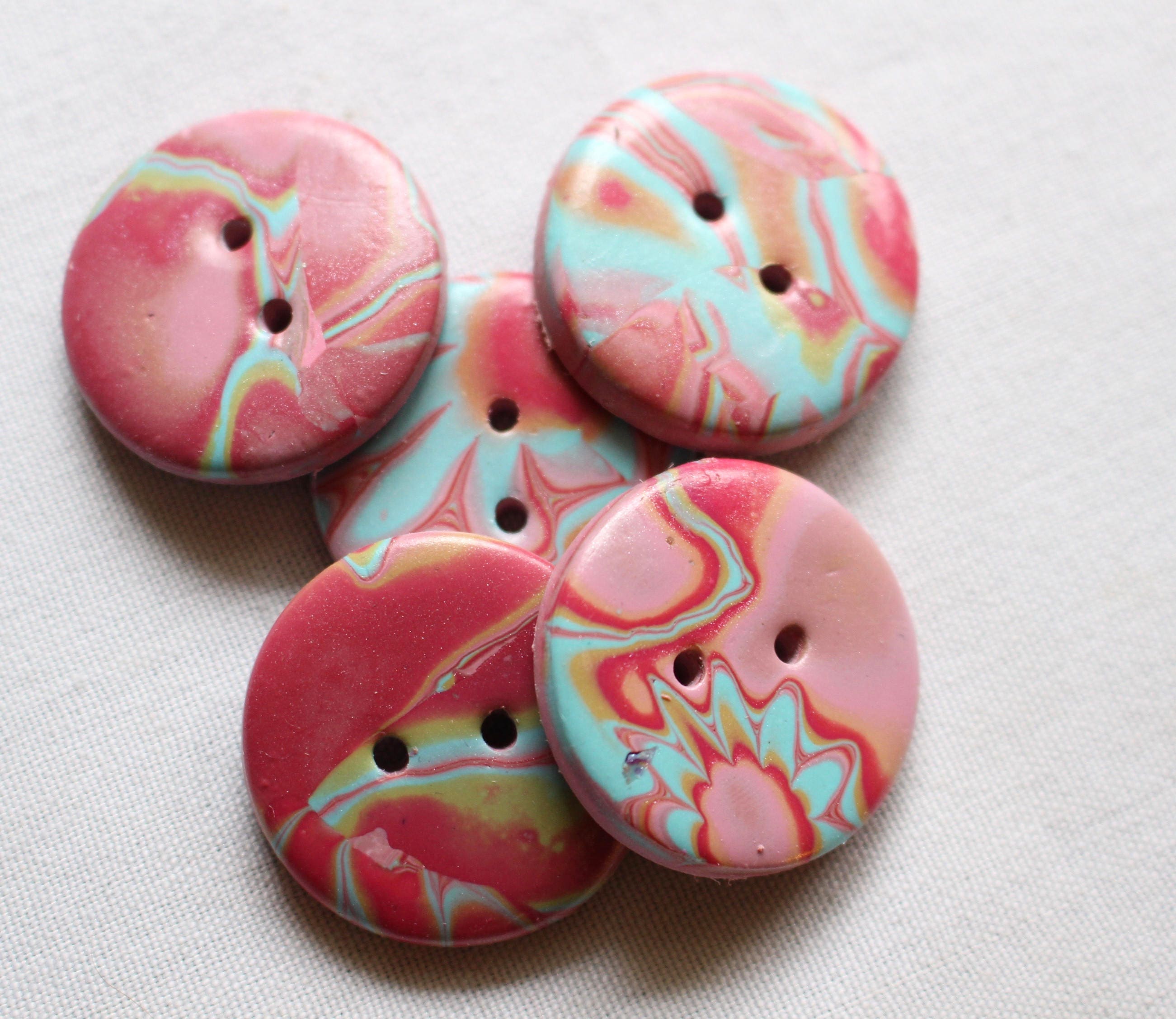 Large Buttons Handcrafted Clay big buttons 1 1/4 inch buttons | Etsy