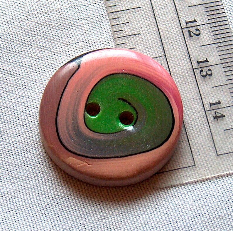 Spiral Buttons Handmade Sewing Buttons Unique Button Big Clay - Etsy