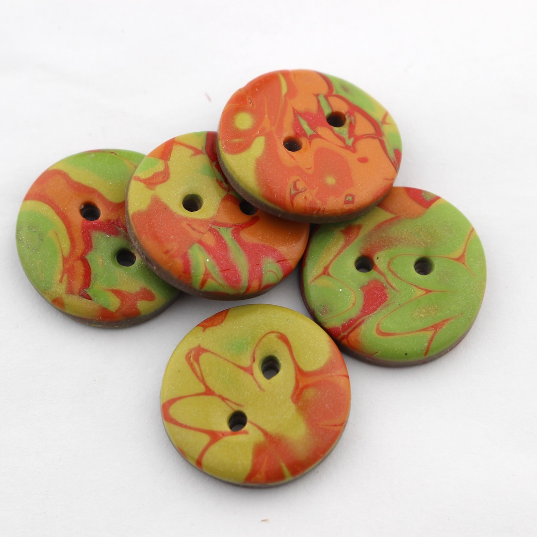 Large Colorful Handmade Buttons Fancy Big Buttons 1 Inch Button, 1 1/4 ...