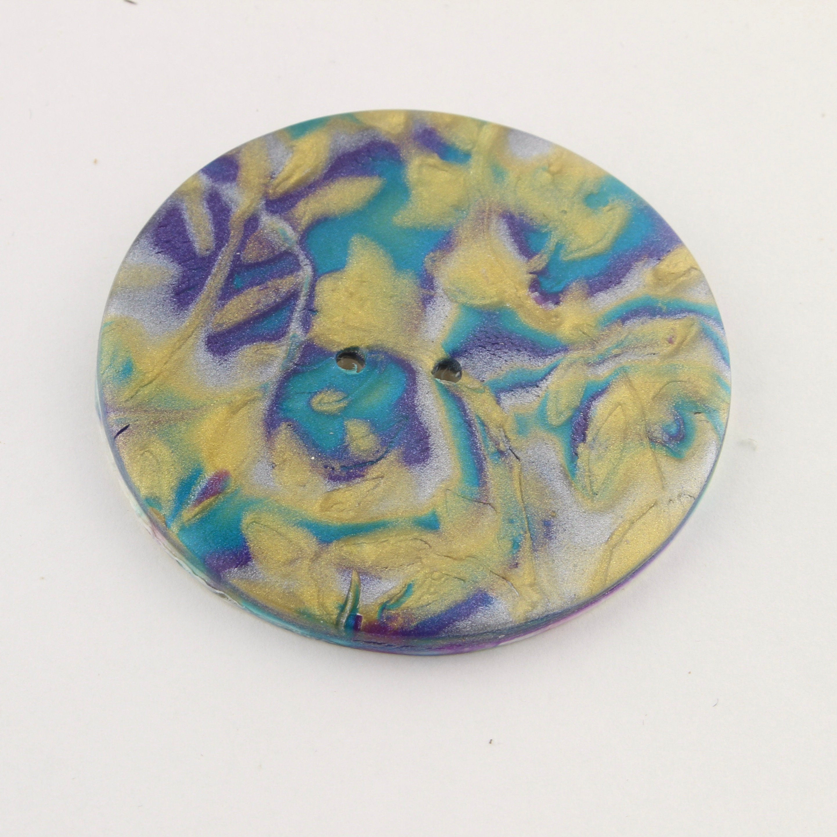 Gold, Blue and Purple Buttons for Knitters, 2 Inch Button, 2 1/2inch ...