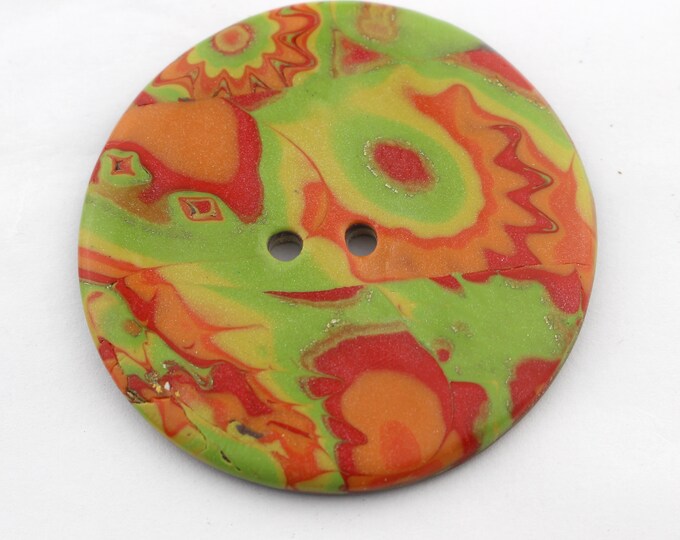 Extra Large 2 Inch Purple Buttons Handmade Polymer Clay Buttons, 2 1/2 ...