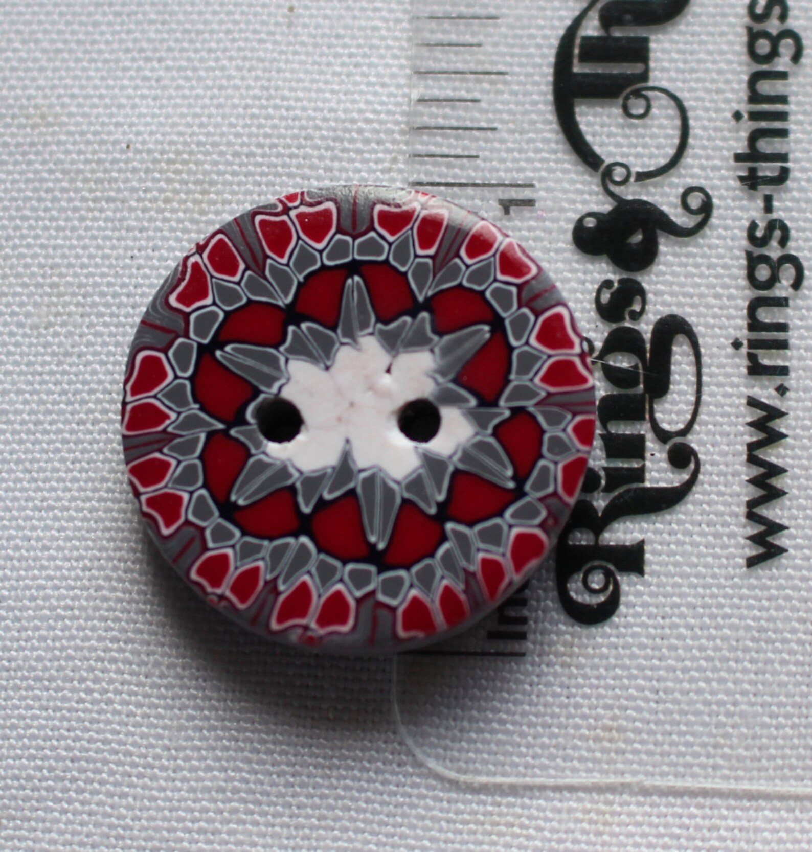 Large Handmade Buttons Red Kaleidoscope Button 1 Inch Button - Etsy