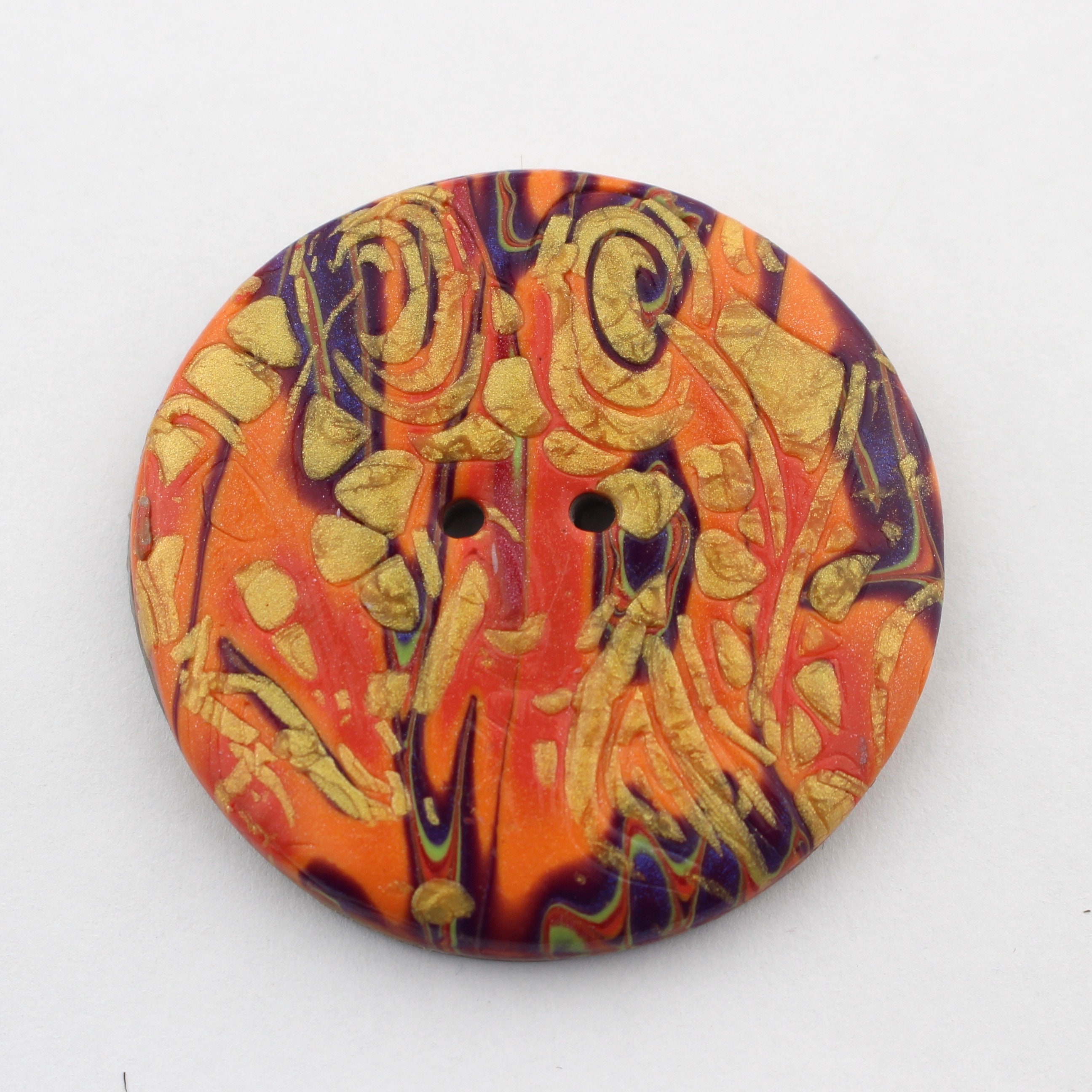 Extra Large 2 Inch Purple Buttons Handmade Polymer Clay Buttons, 2 1/2 ...