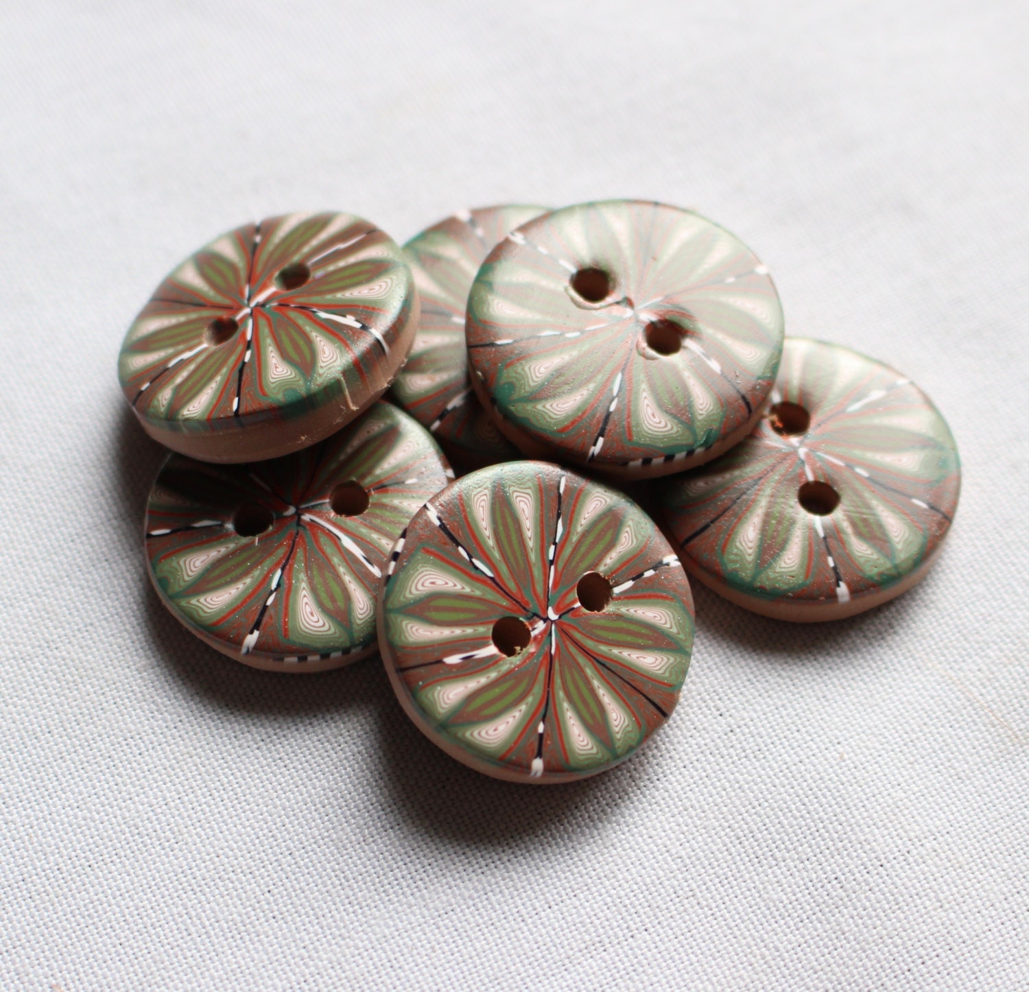 Large Clay Buttons, Kaleidoscope Button 1 Inch, No. 335 - Etsy