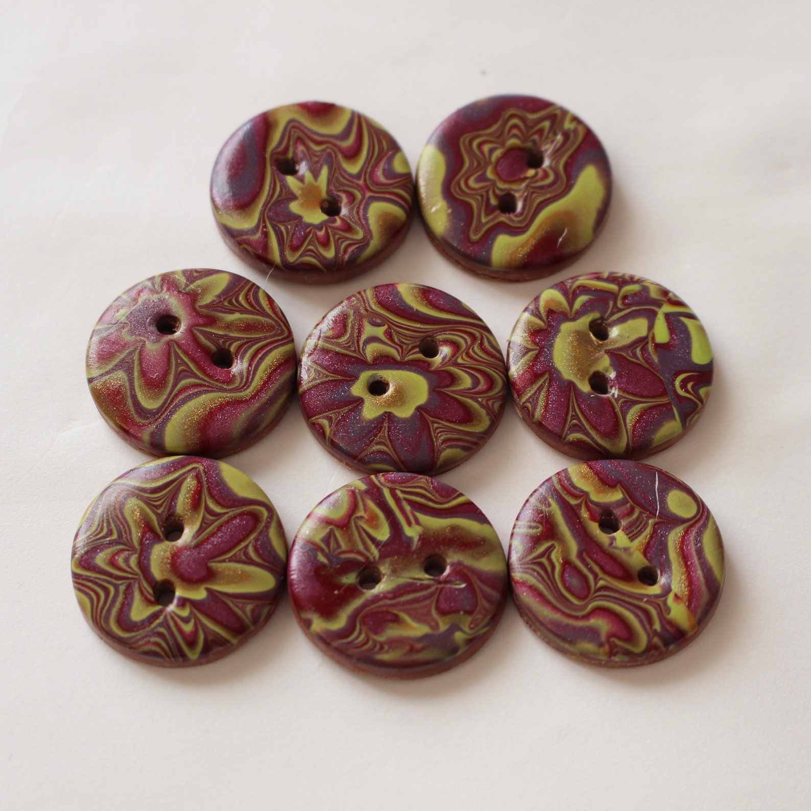 Big Burgundy Buttons 1 1/2 Inch Buttons for Upcycling 1 Inch - Etsy