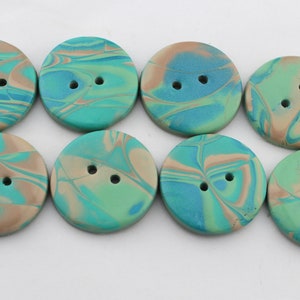 Big Seafoam, Aqua, and Sand Colored Buttons, Beach Theme Buttons, 1 ...
