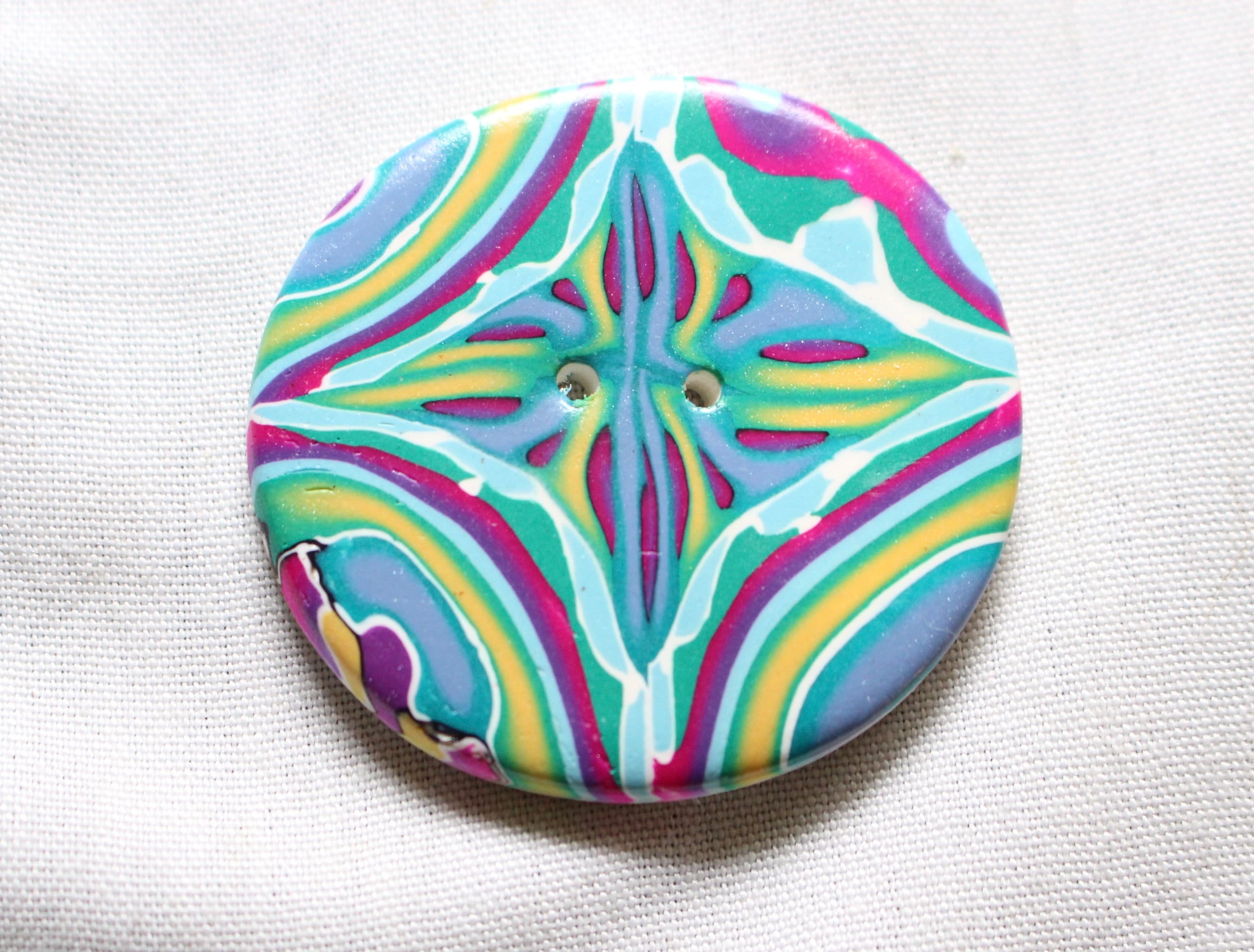 Blue Handcrafted 2 inch Buttons No. 32 | Etsy