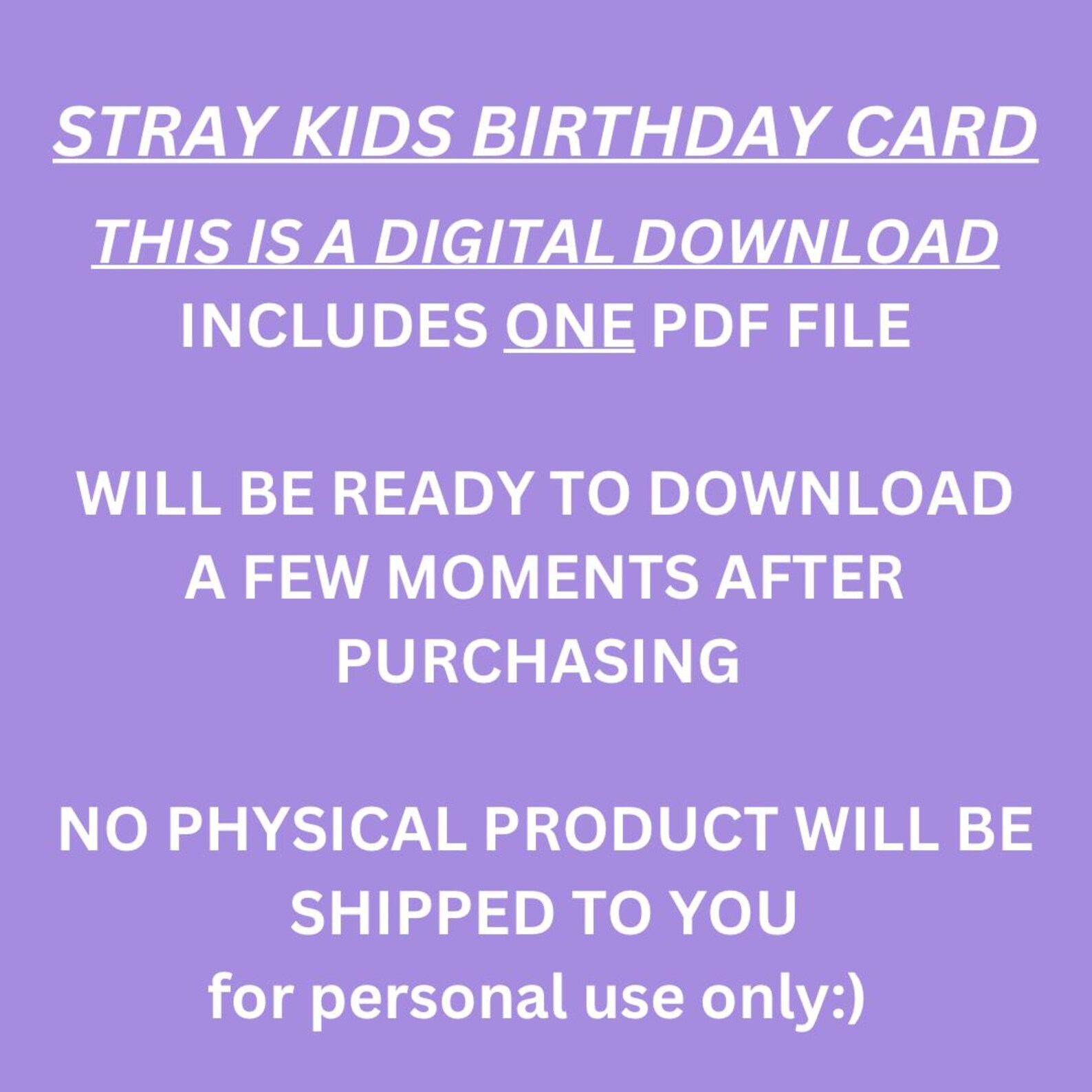 STRAY KIDS Birthday Card || Skz Birthday || Stray Kids Print || Skz ...