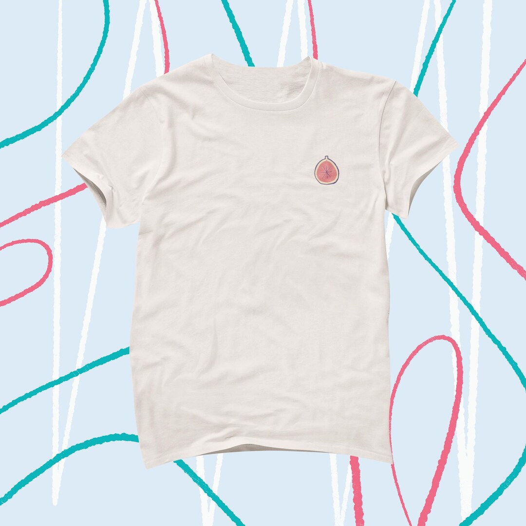 FIG Tee Fig Shirt, Hand Drawn Fig, Fruit Art Tee, Natural Food ...