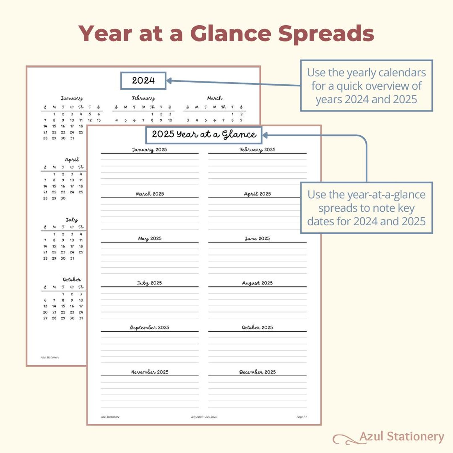 2024-2025 Dated Monthly/weekly Digital Planner, Rainbow - Etsy