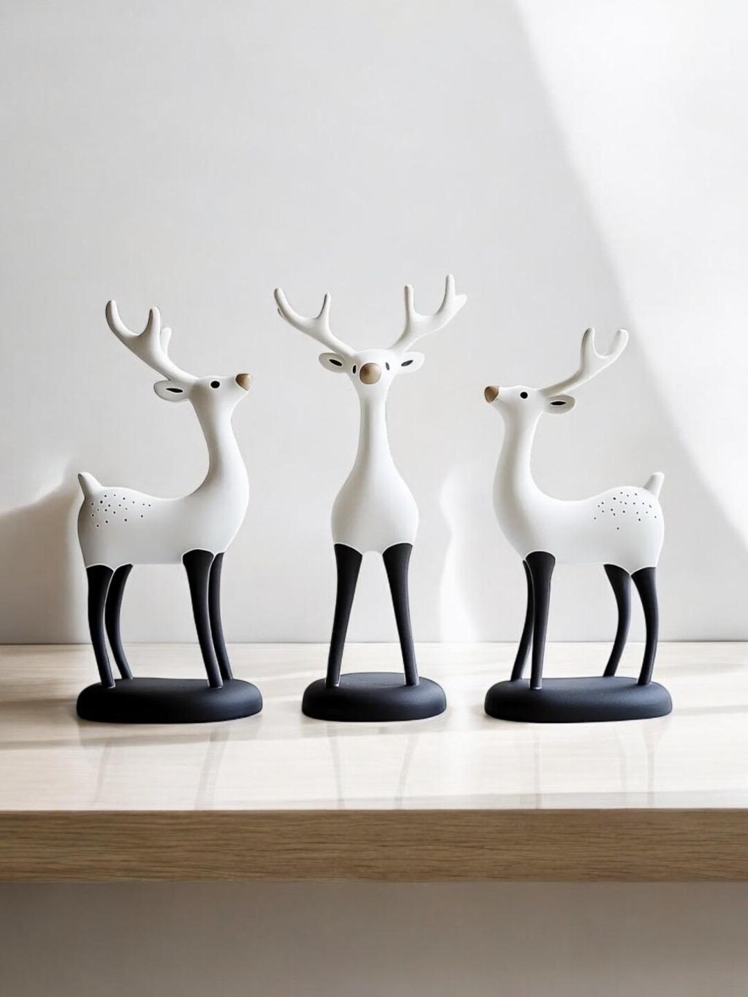 White Christmas Deer Family Set Christmas Decoration Christmas Gifts ...