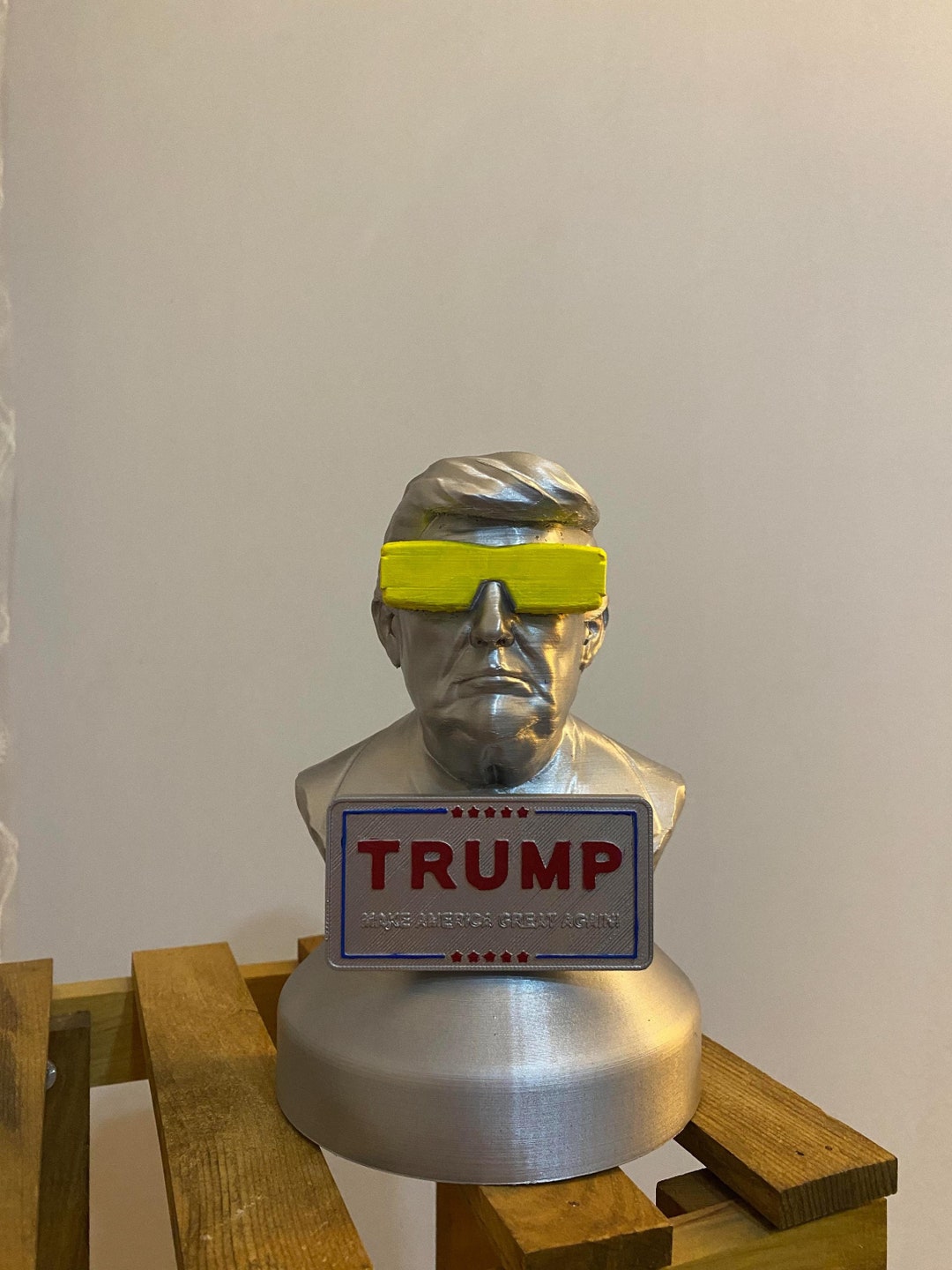 Donald Trump Fight Statue,metaverse Glasses,pop Art,bulletproof Trump ...