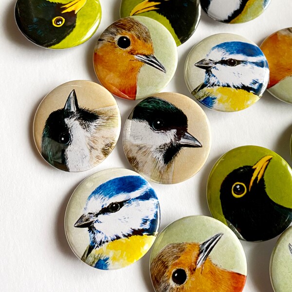 Bird Button - Etsy