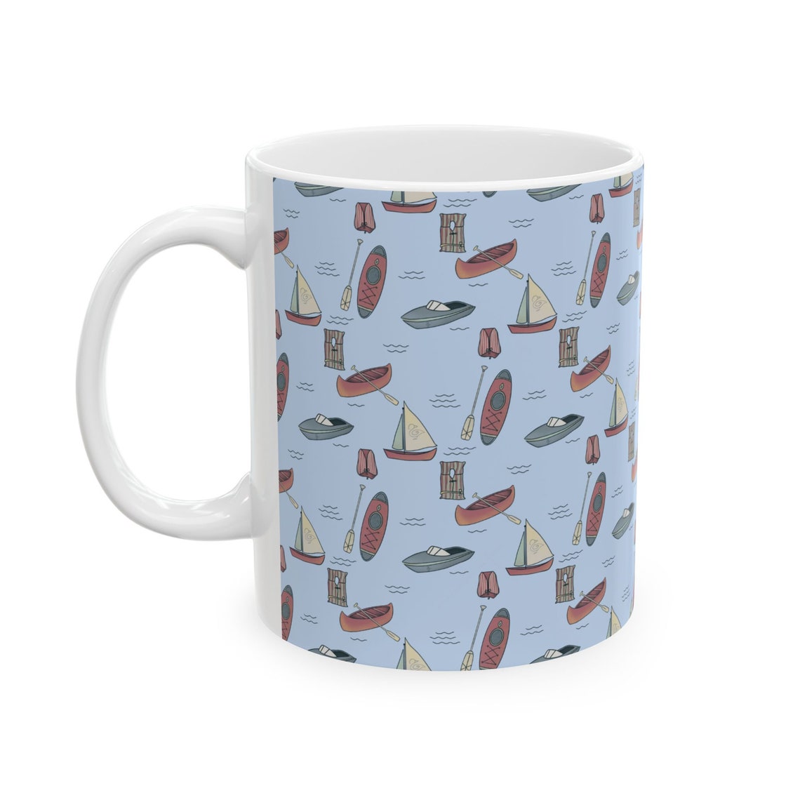 Lake Ceramic Mug Gift for Lake Lover Lake Mug 11oz Lake Mug Cute Design ...
