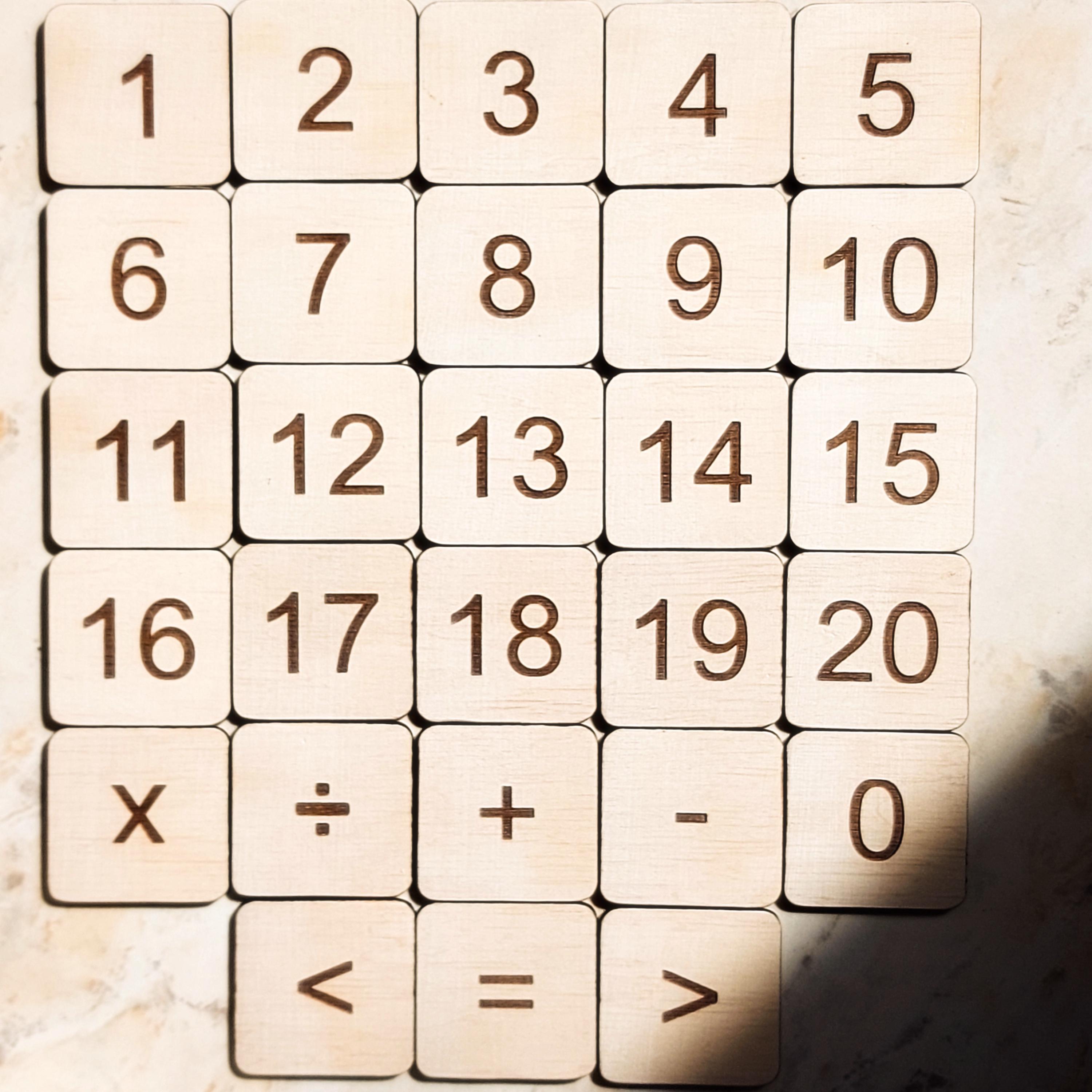 Multiplication and Division Math Board Montessori Wooden Number Tray ...