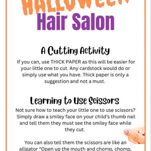Halloween Hair Salon Cutting Practice: Preschool Scissor Skills ...
