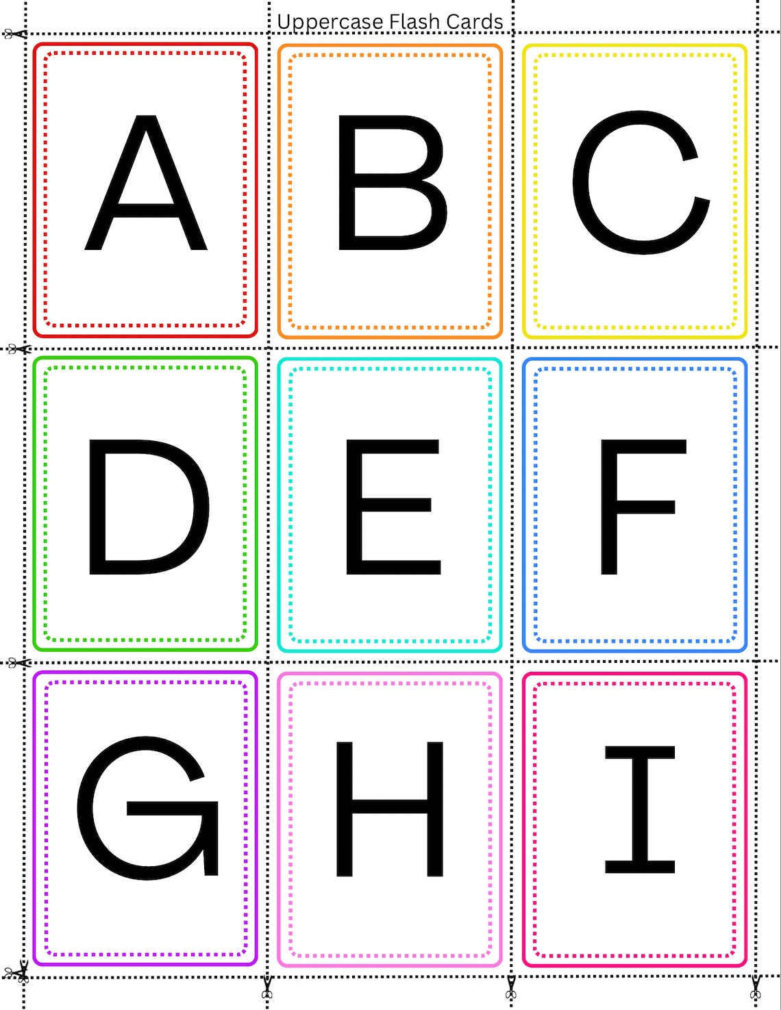Preschool Alphabet Flash Cards: Uppercase & Lowercase (digital Download ...