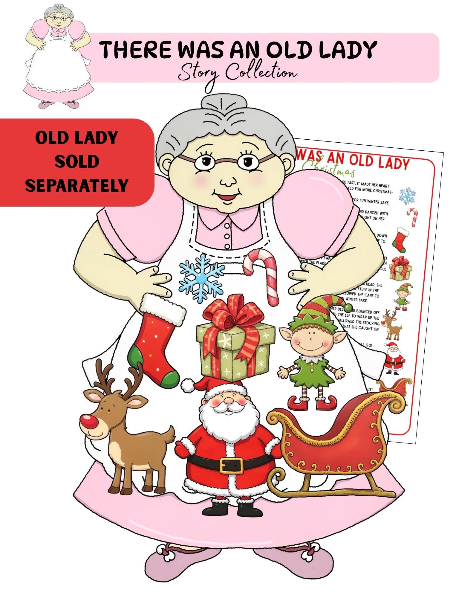 Christmas Add-on for “there Was an Old Lady Who Swallowed…” Story ...