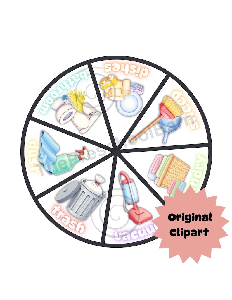 Rotating Family Chore Chart | EASY Spring Cleaning Organizer | Family ...