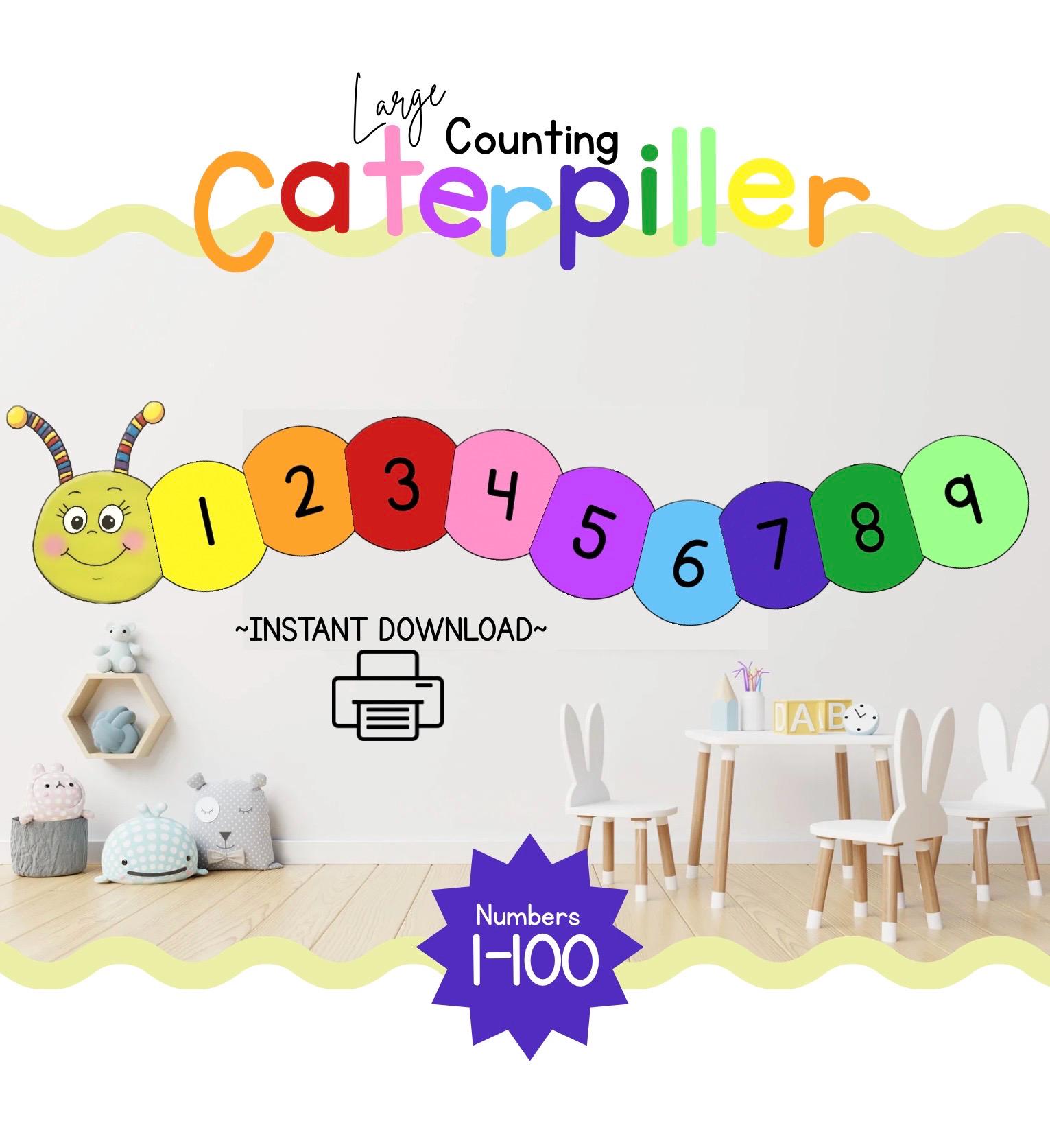 Caterpillar Number Classroom Decor | Counting 1-100 | Great for ...