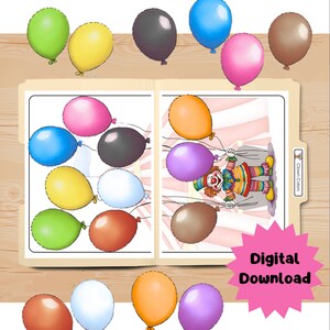 Colors Preschool File Folder Game for Color Name Recognition Preschool ...