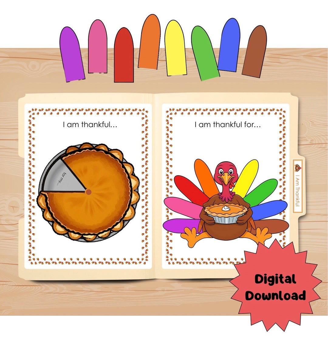 Thanksgiving Preschool File Folder Game Preschool Thanksgiving Activity ...