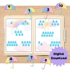 File Folder Games Bundle – Preschool Math & Literacy Centers – Numbers ...