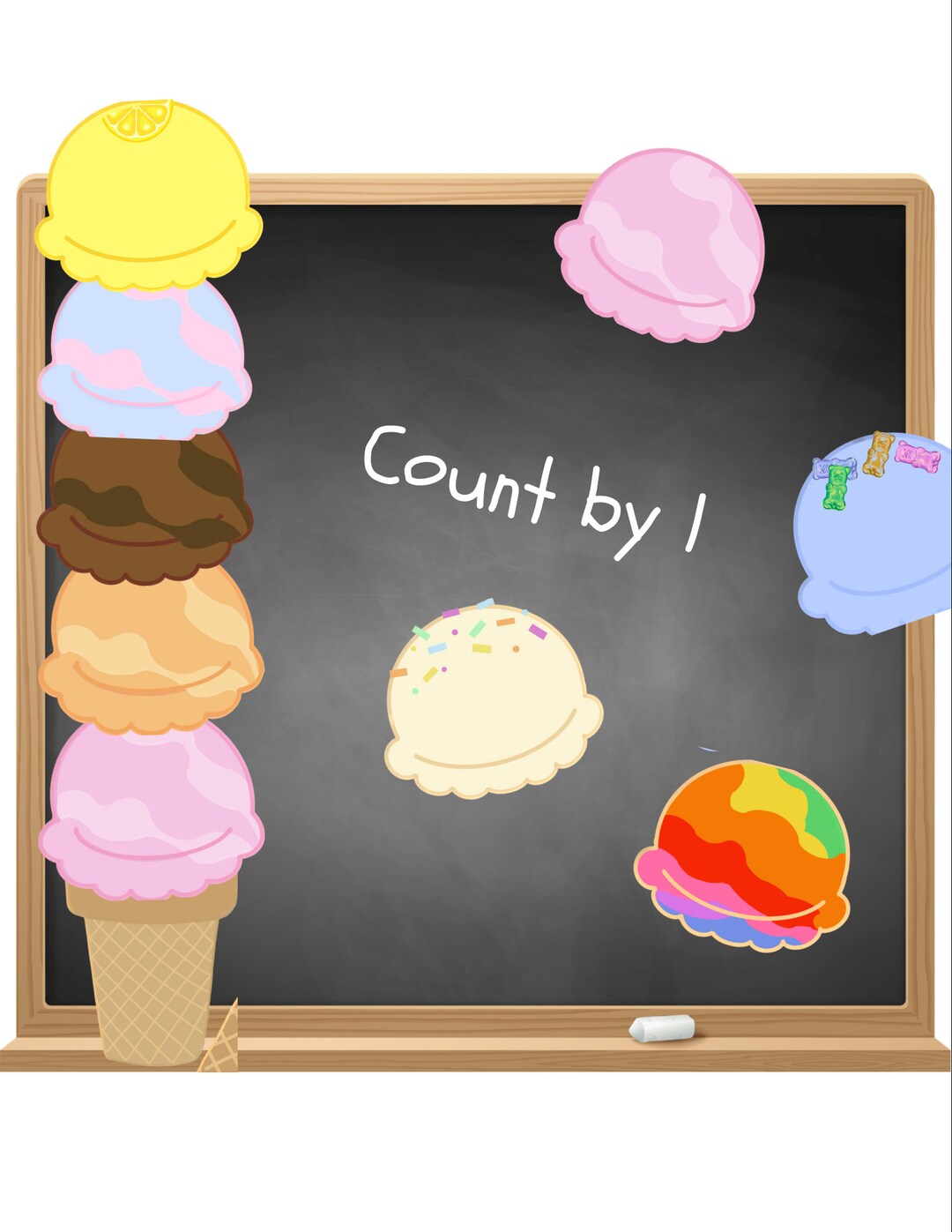 Ice Cream Counters: Preschool Math Activity (digital Download) - Etsy