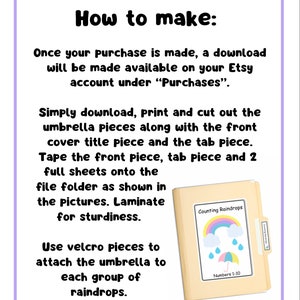 Counting Preschool File Folder Game for Weather Preschool Homework ...