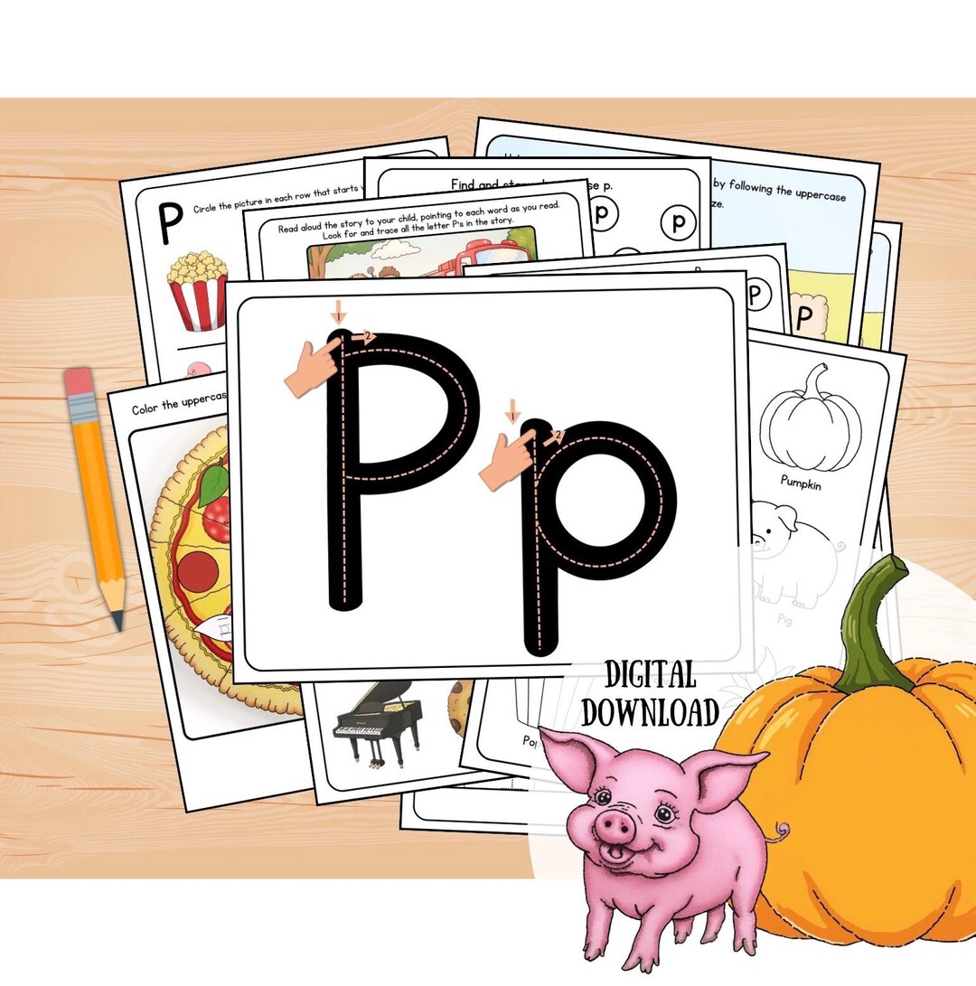 Letter P Preschool Activity Packet: Fun Learning Worksheets (digital ...