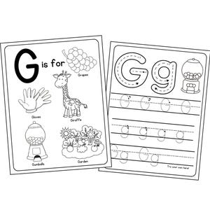 Letter G Preschool Activity Packet: Fun Learning Worksheets (digital ...