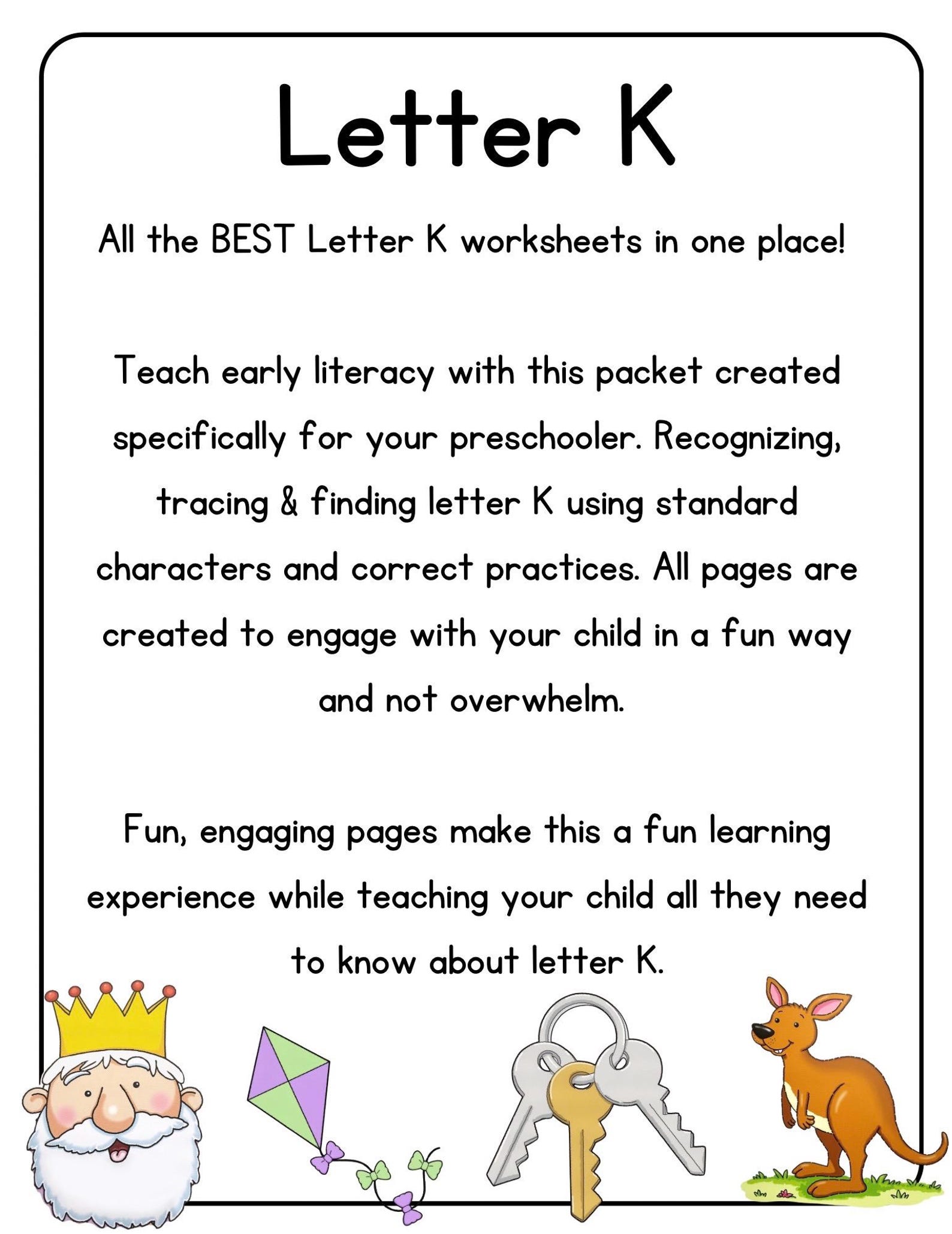 Letter K Preschool Worksheets | THE BEST Preschool Packet for Learning ...