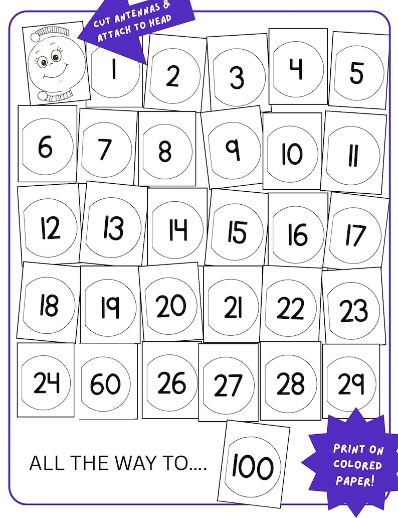 Caterpillar Number Classroom Decor | Counting 1-100 | Great for ...