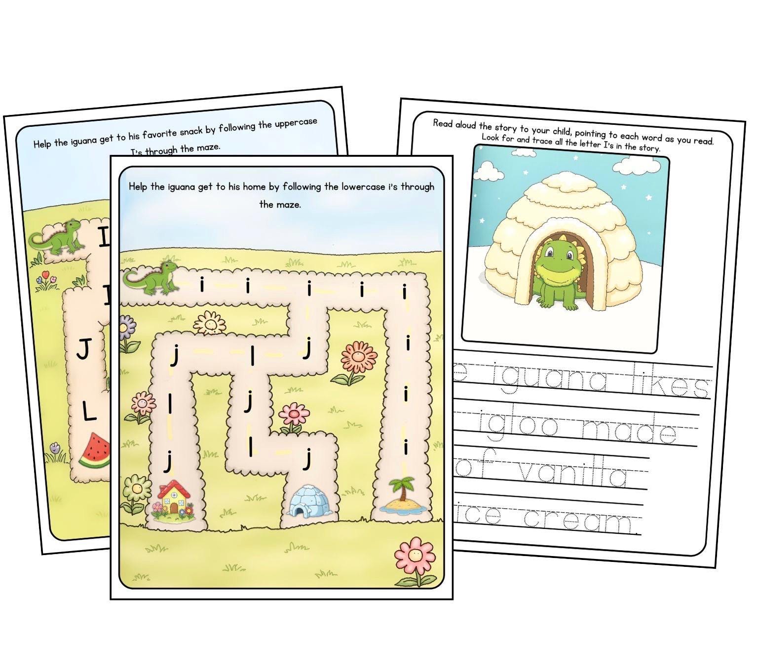Letter I Preschool Activity Packet: Fun Learning Prints (digital ...