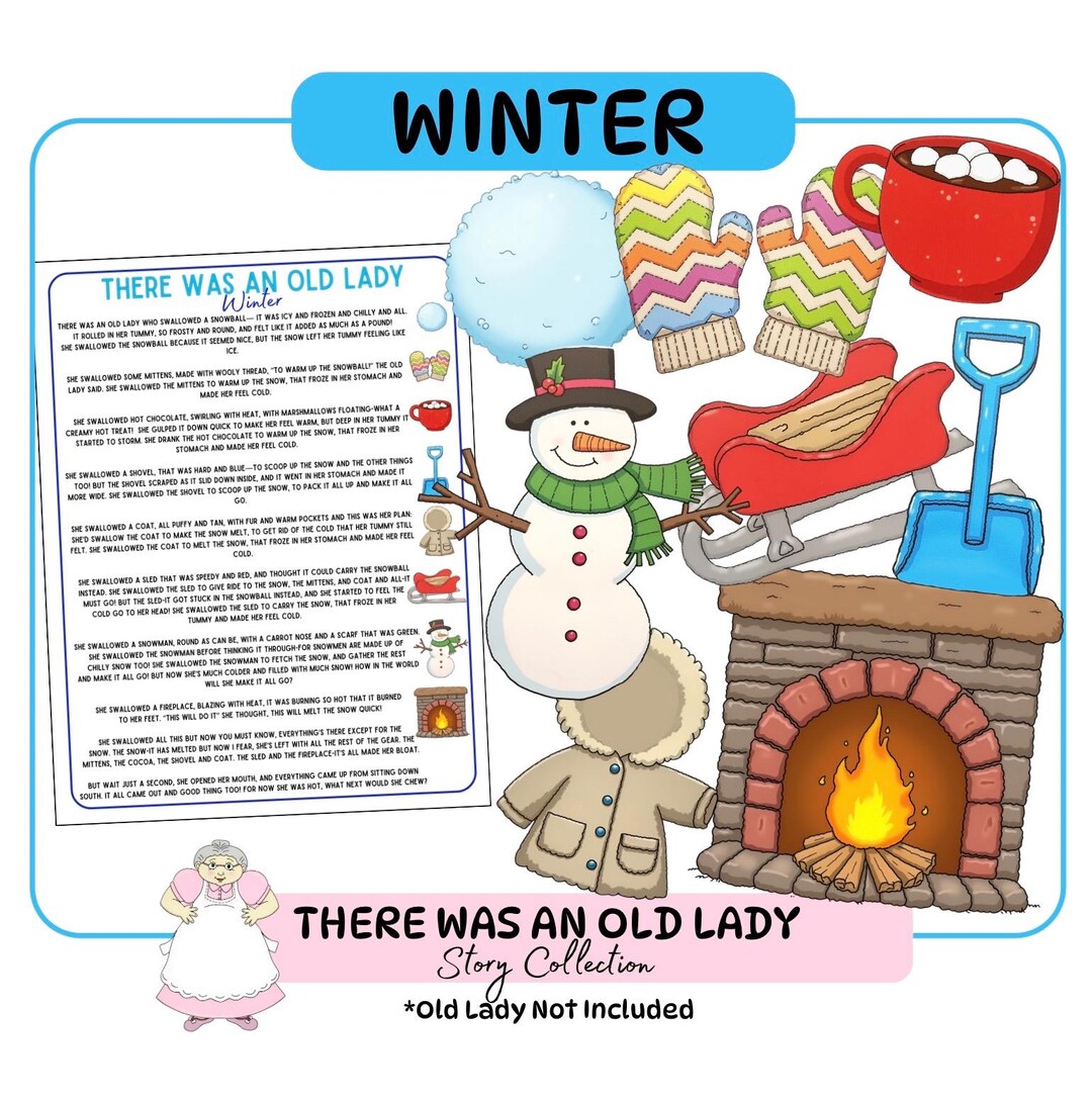 Winter Add-on for “there Was an Old Lady Who Swallowed…” Story ...
