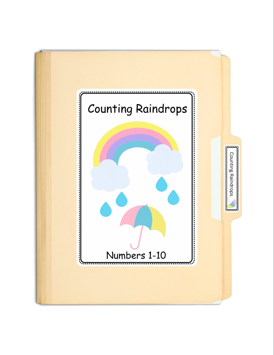Counting Preschool File Folder Game for Weather Preschool Homework ...