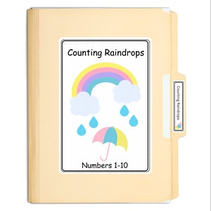 Counting Preschool File Folder Game for Weather Preschool Homework ...