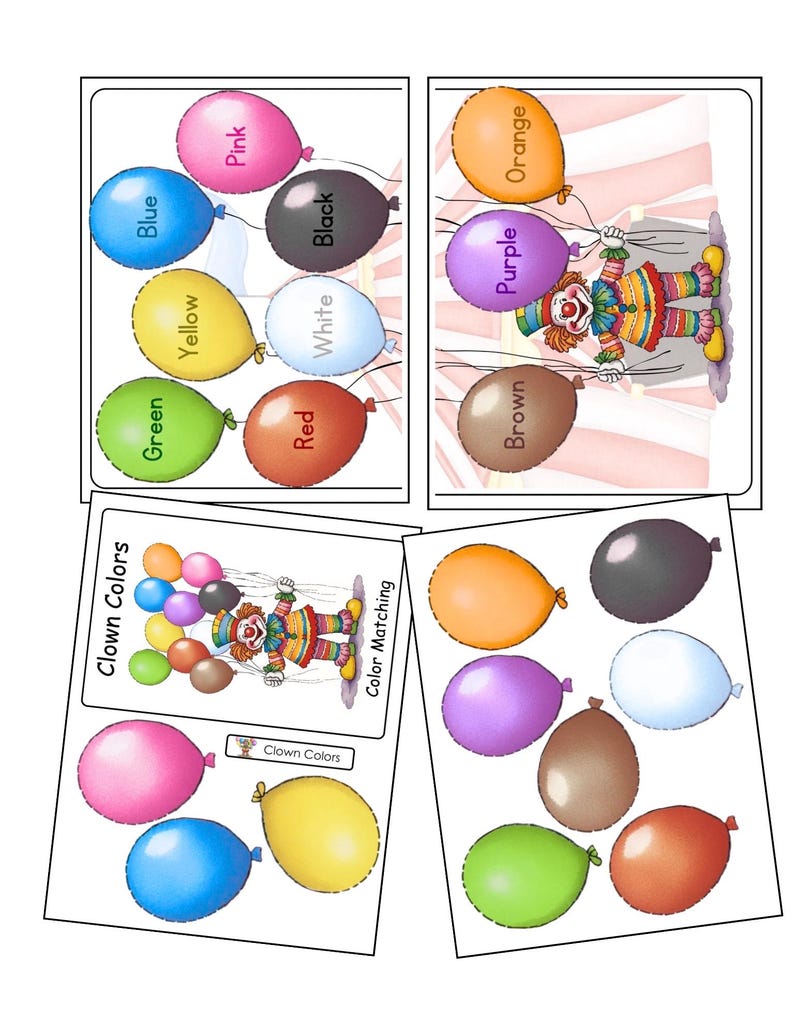 Colors Preschool File Folder Game for Color Name Recognition Preschool ...