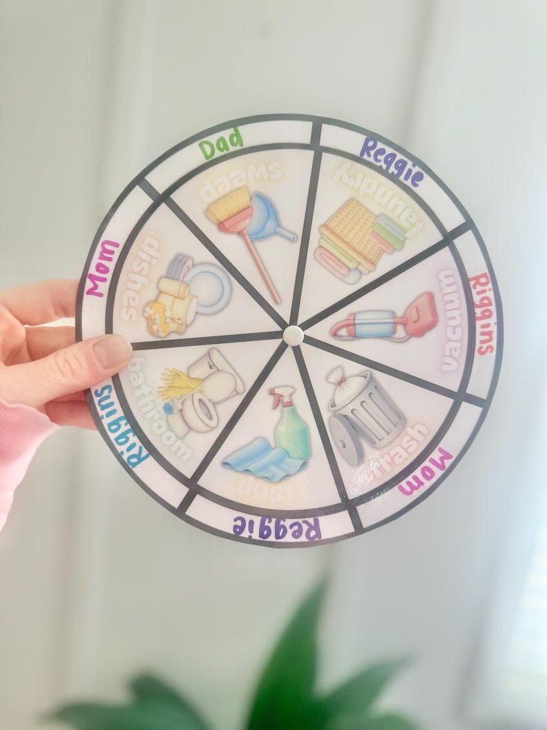 Rotating Family Chore Chart | EASY Spring Cleaning Organizer | Family ...