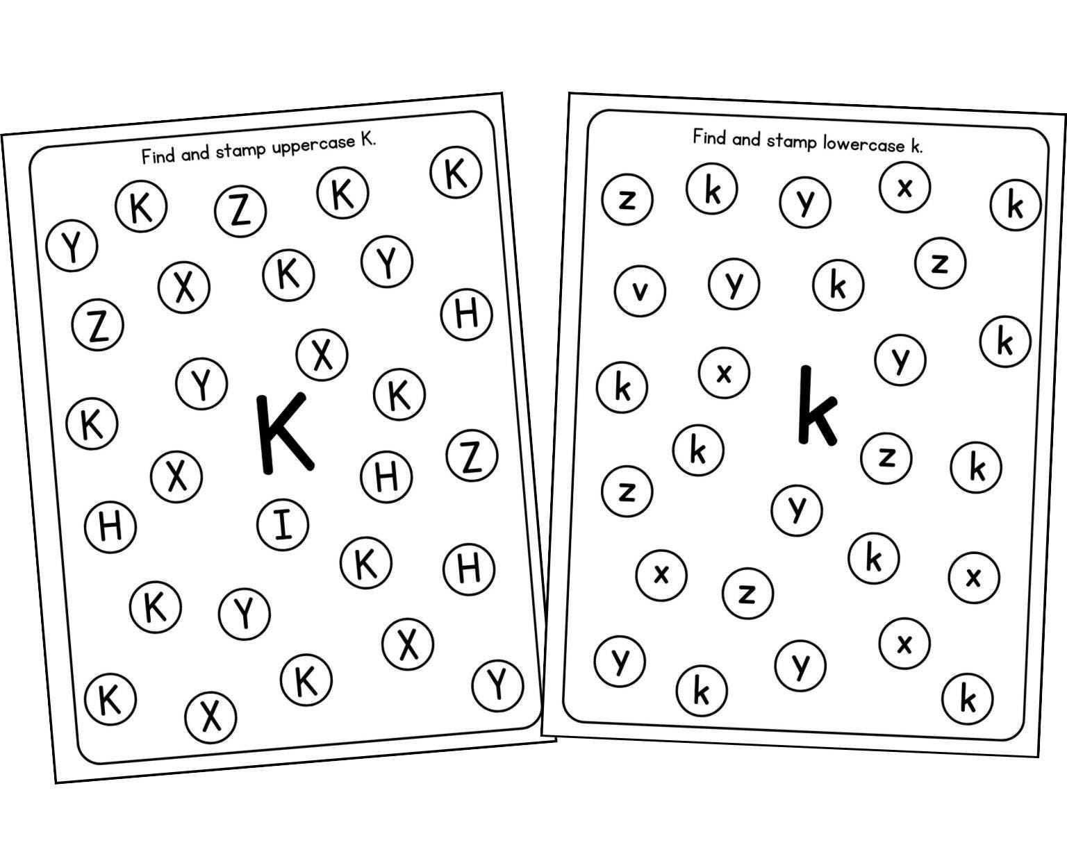 Letter K Preschool Activity Packet: Fun Learning Prints (digital ...