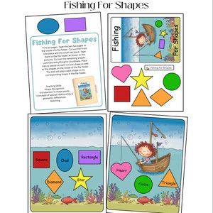Shapes File Folder Game: Preschool Learning Activity (digital Download ...