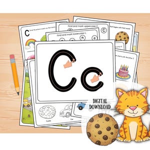 Letter C Preschool Worksheet Packet: Fun Alphabet Learning Activity ...