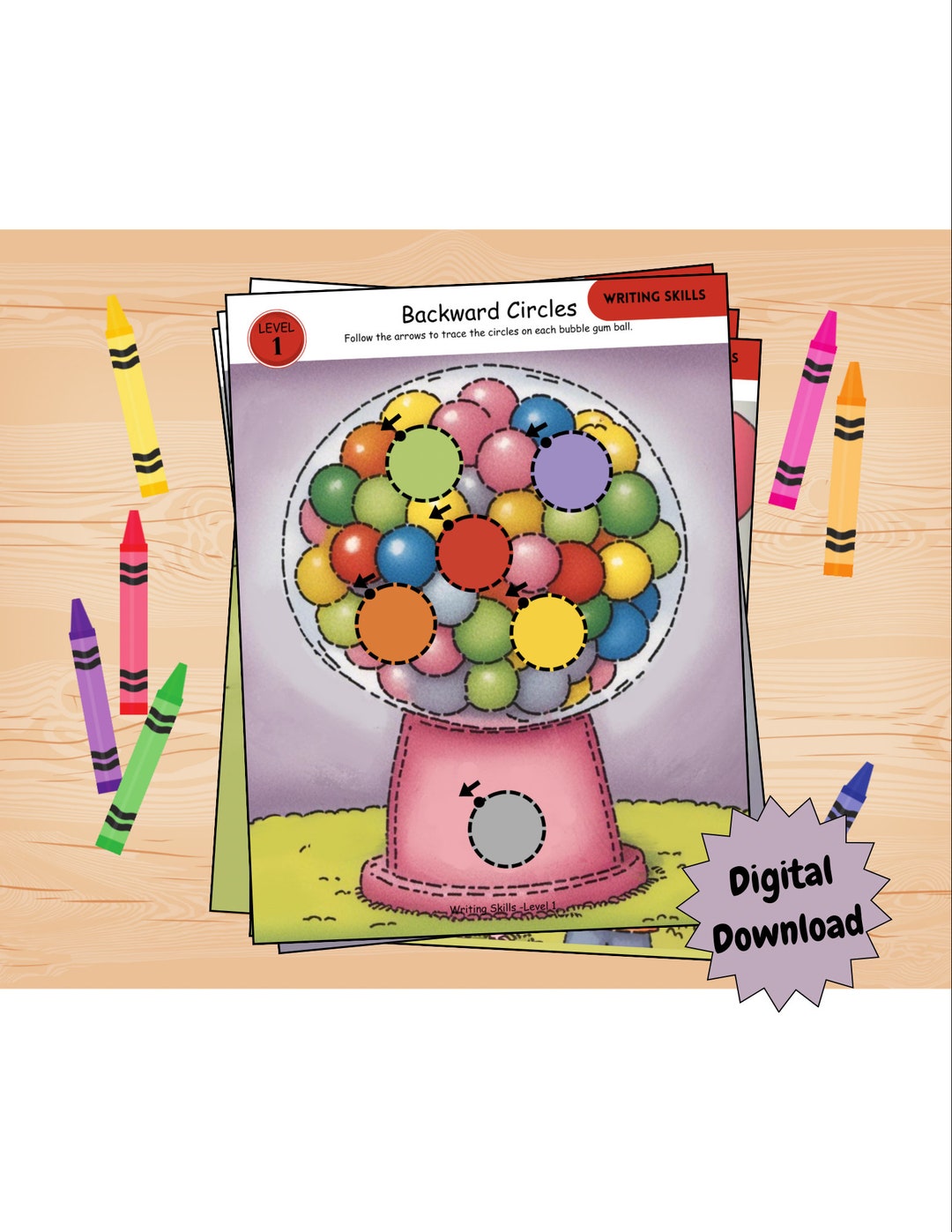 Preschool Tracing Worksheet Packet Lev. 1 Preschool Worksheet ...