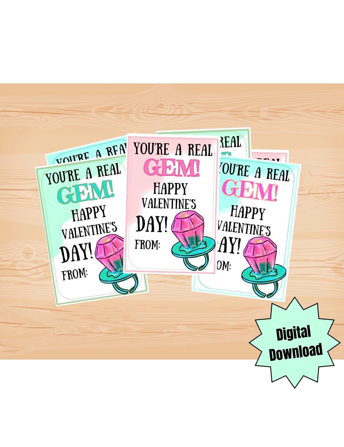 Ring Pop Valentine Cards: Class Valentines (digital Download) - Etsy